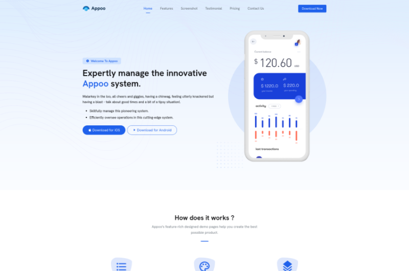 Appoo - Bootstrap 5 & Svelte App Landing Page HTML Template Appoo - Bootstrap 5 & Svelte App Landing Page HTML Template